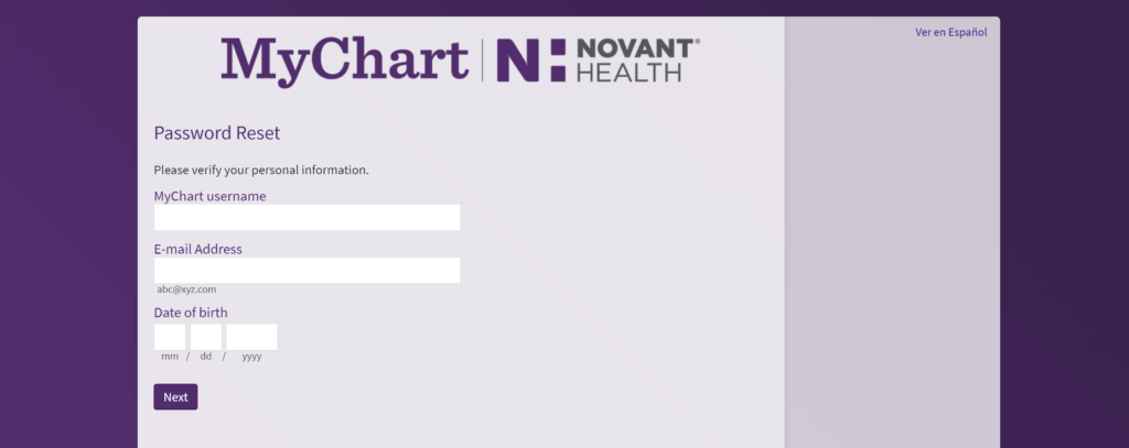 Forgot Password? - Novant MyChart